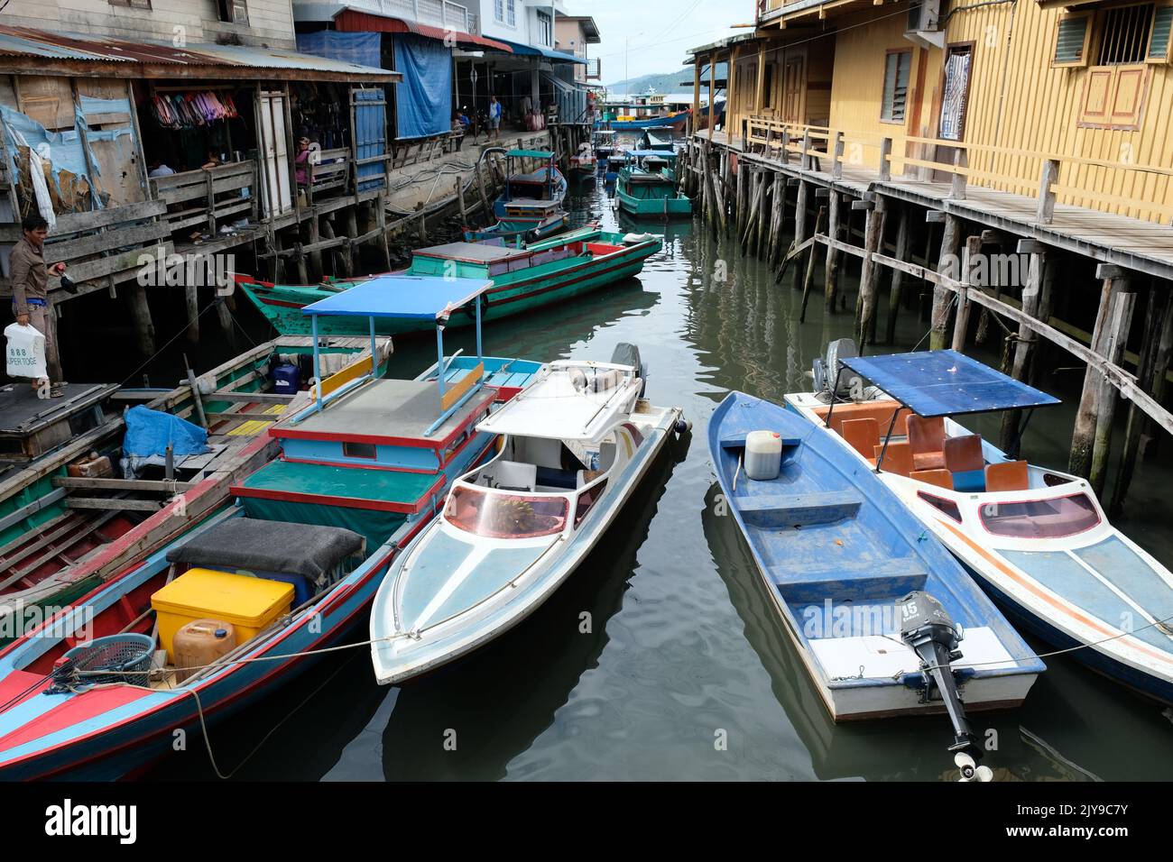Indonesia Anambas Islands - Terempa Harbor area on Siantan Island Stock ...