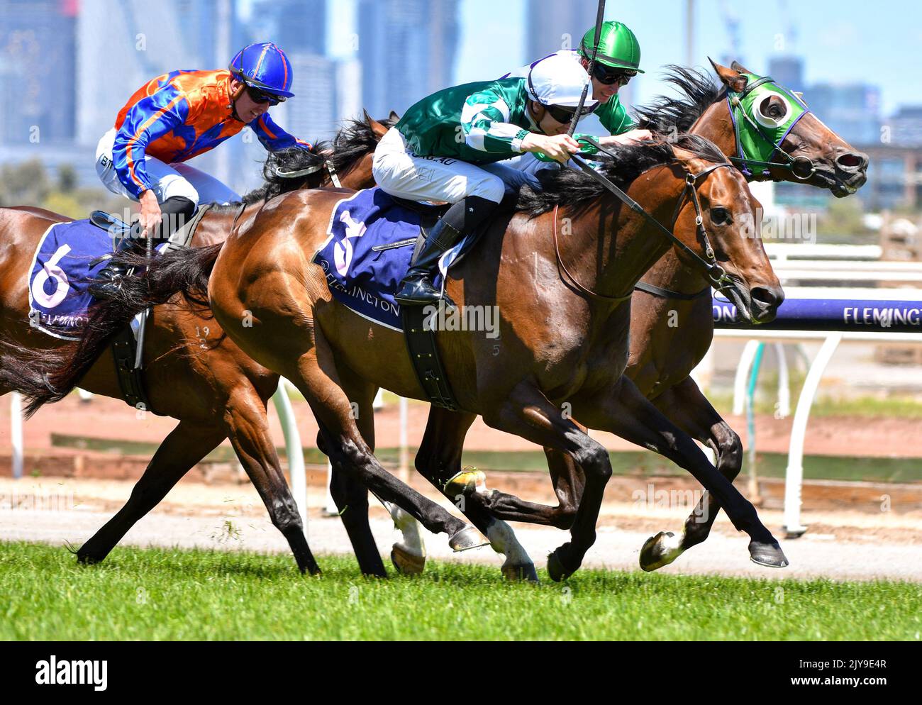 Jockey Jye McNeil rides Yulong January to victory in race 3, the ...