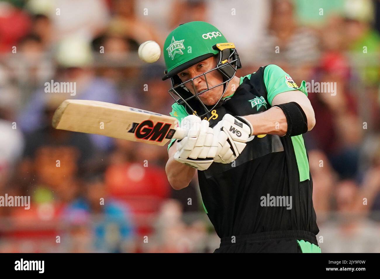 Nick Larkin of the Stars bats during the Big Bash League (BBL) cricket ...