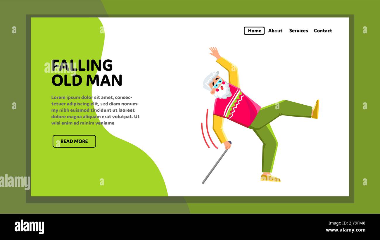 falling old man vector Stock Vector Image & Art - Alamy
