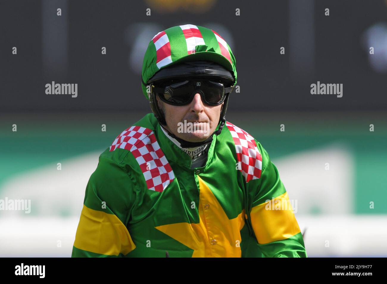 Jockey Cristian Reith returns to scale after riding Jen Rules to ...