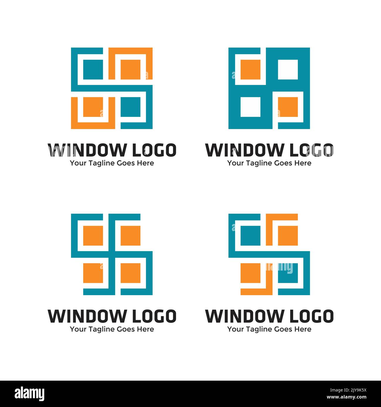 Set of Window Logo Design Template. Vector Illustration Stock Vector ...