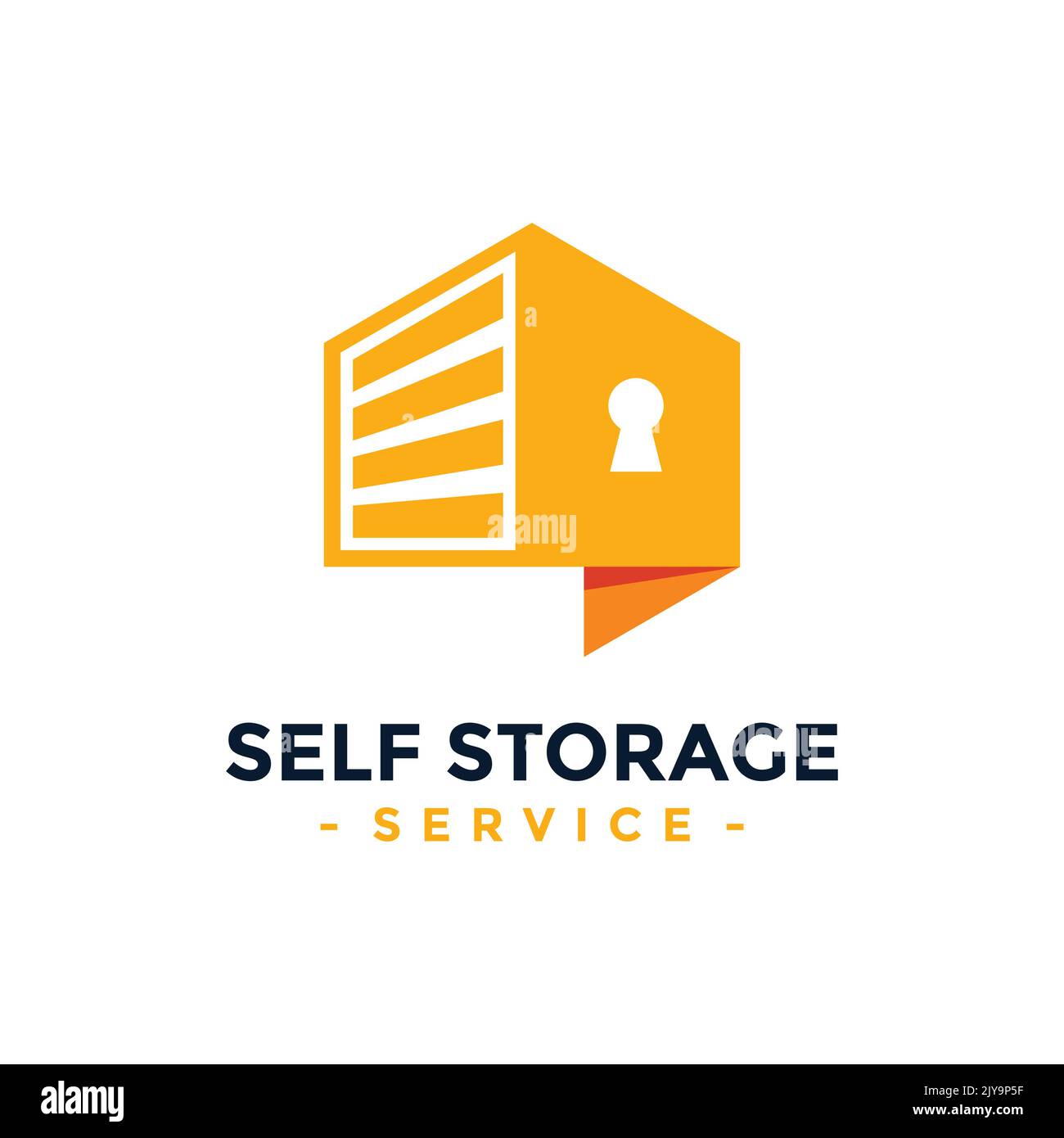 Self storage service logo design template. Safe storage garage vector ...