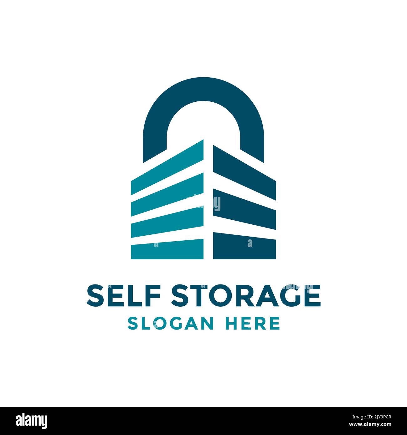 Self storage logo design template. Safe storage garage vector ...