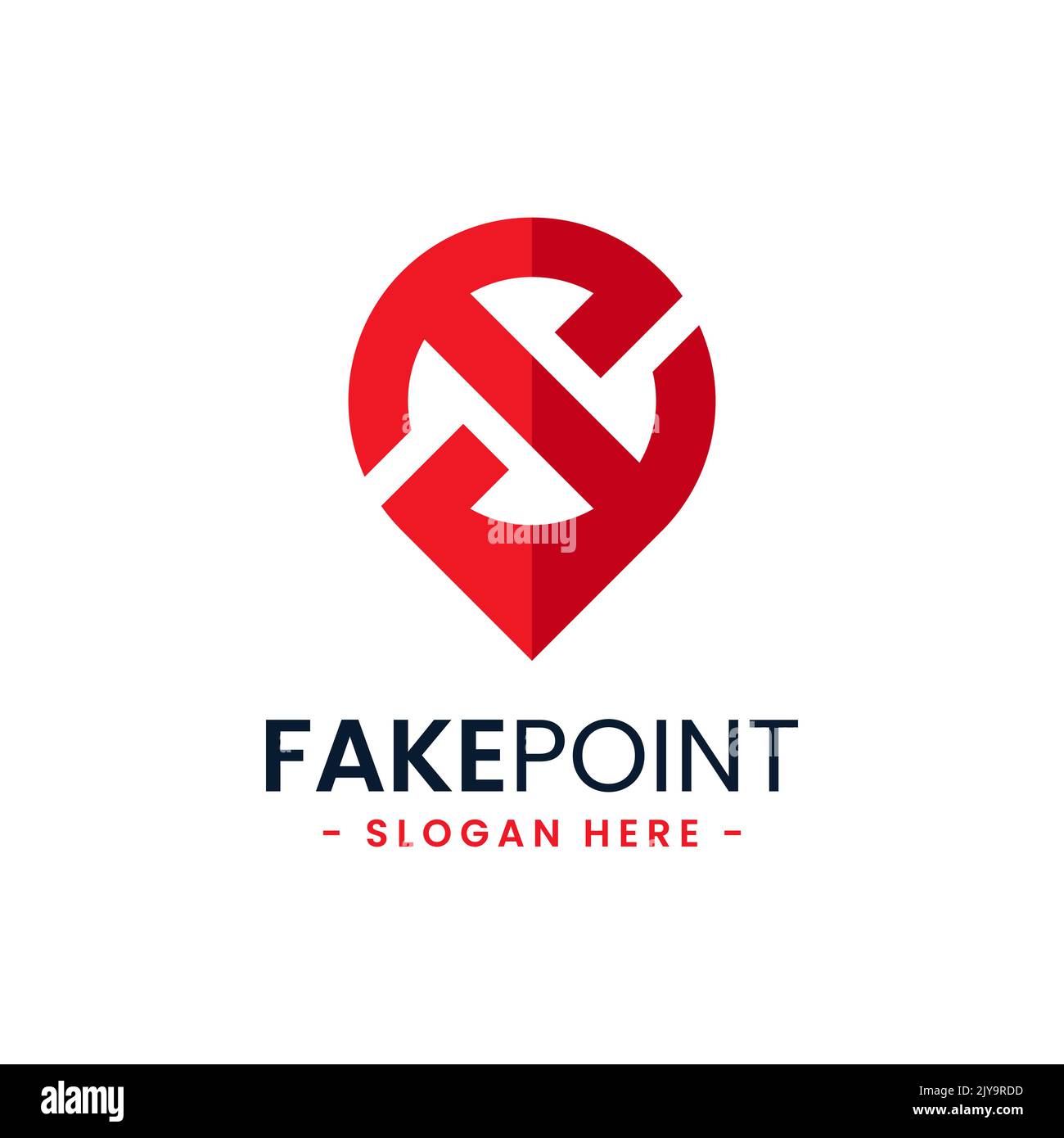 Fake point logo design template. Initial letter x and point icon vector ...