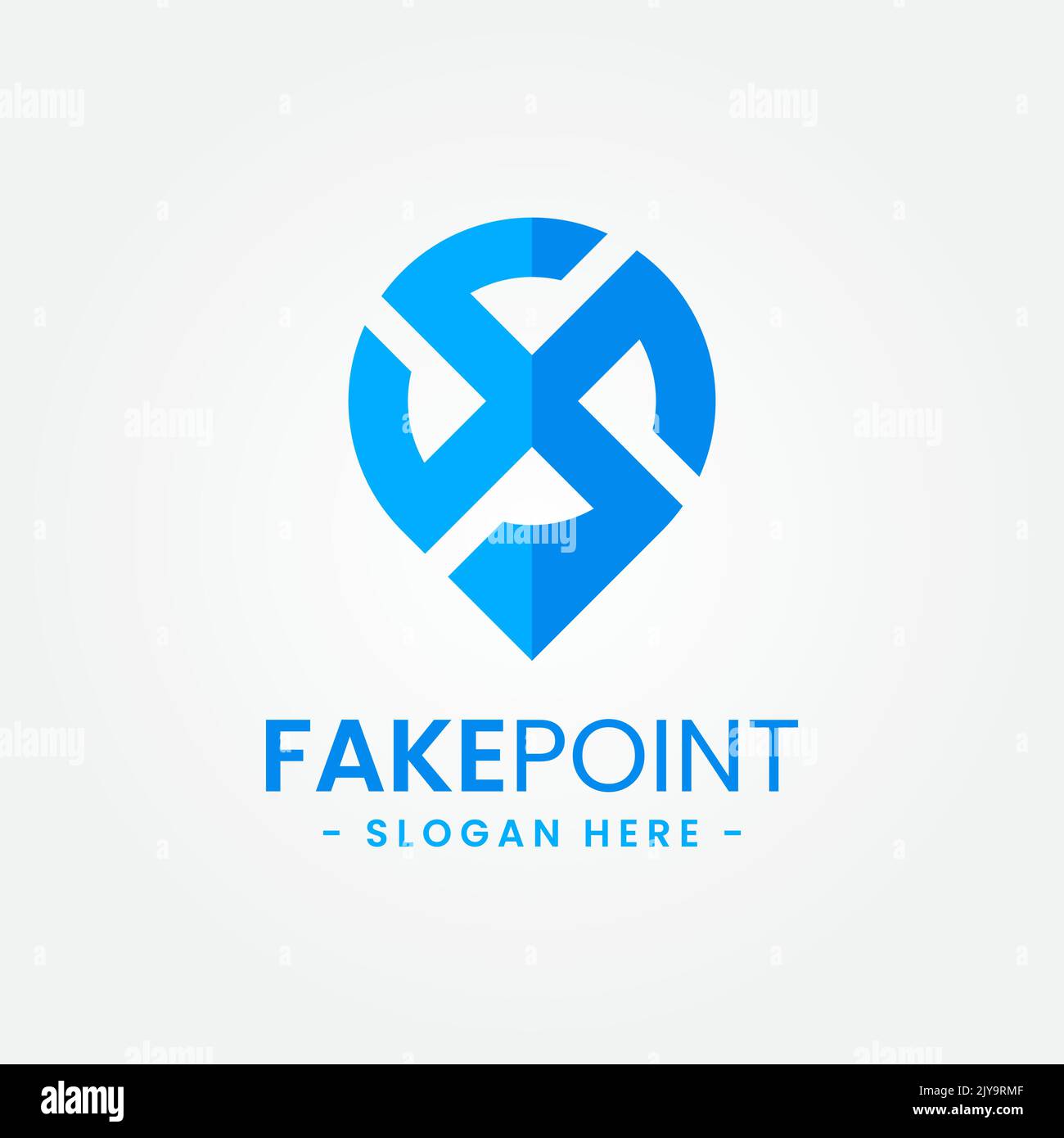 Fake point logo design template. Initial letter x and point icon vector ...