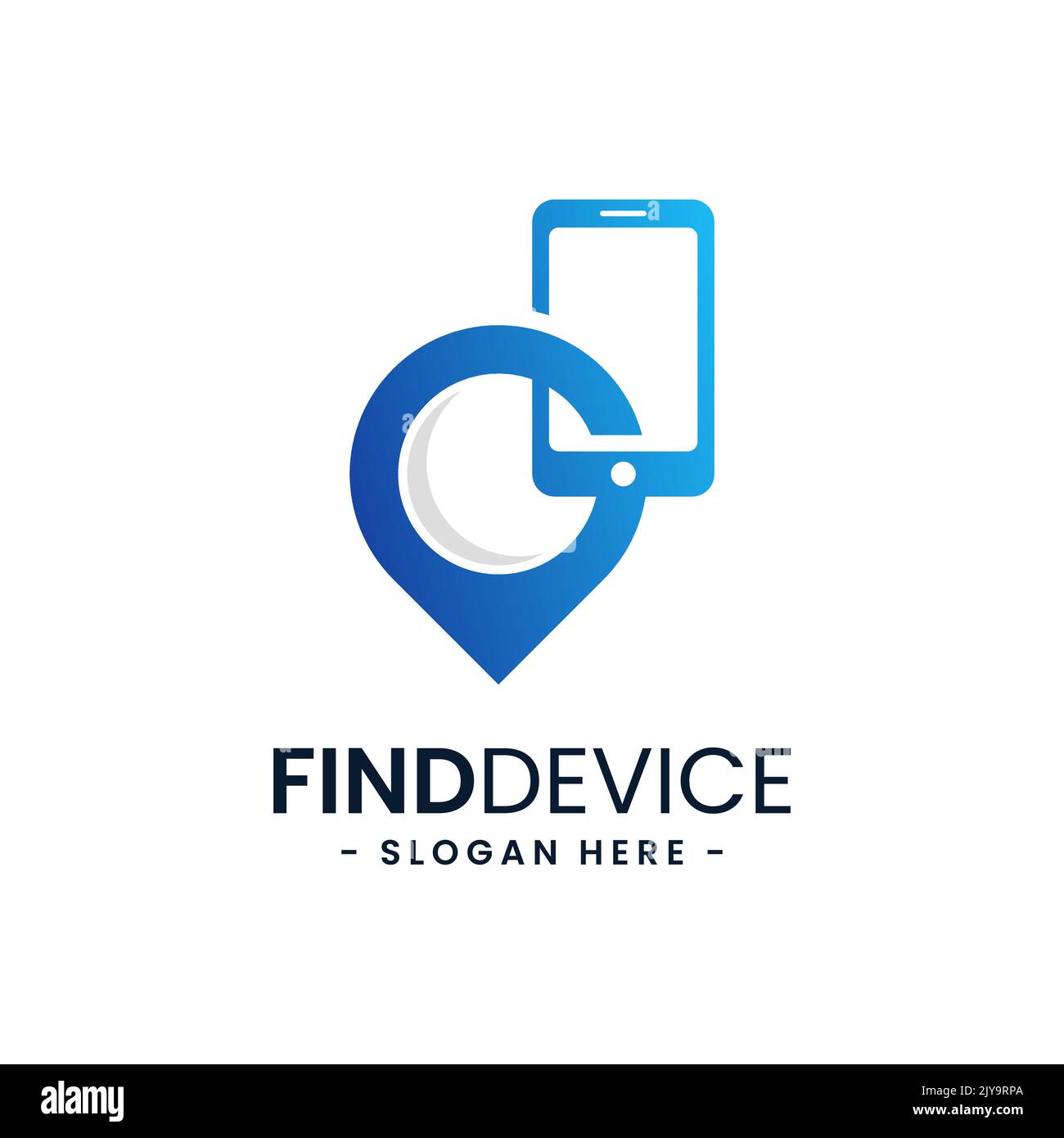 Find device logo design template. Device finder icon. Find the phone ...
