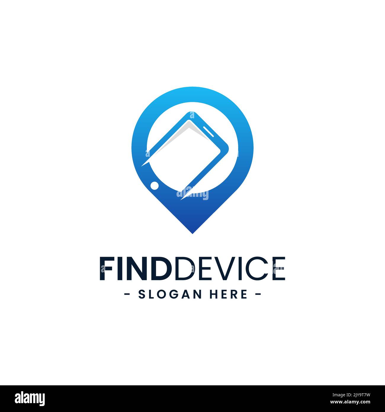 Find device logo design template. Device finder icon. Find the phone ...