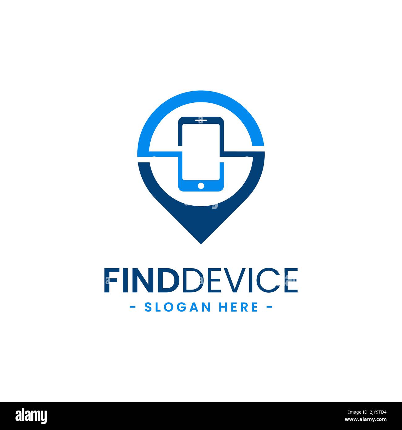 Find device logo design template. Device finder icon. Find the phone ...