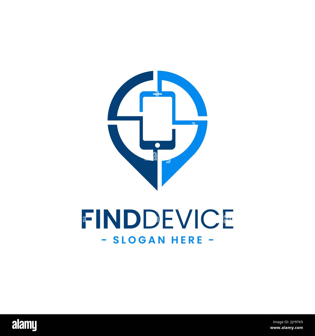Find device logo design template. Device finder icon. Find the phone ...