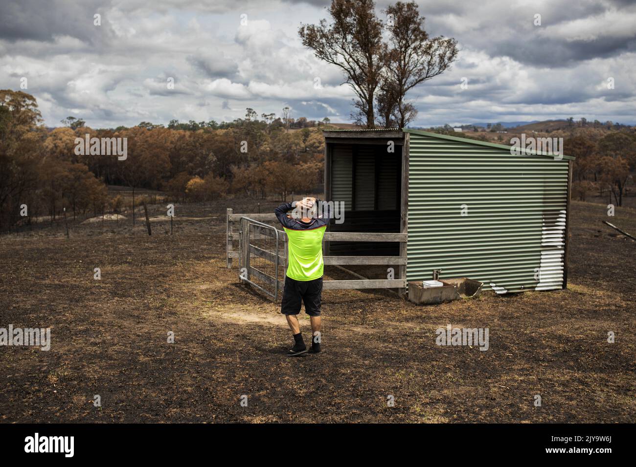 Lawrence (pictured) and Tracey Goodheart stayed to protect their home ...