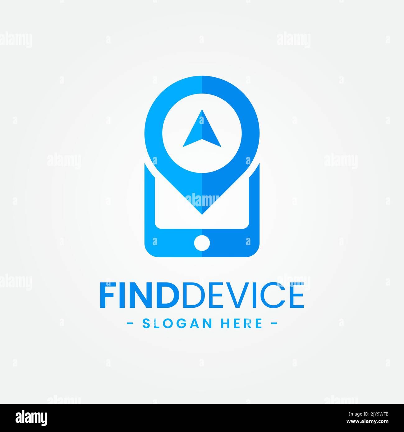 Find device logo design template. Device finder icon. Find the phone ...