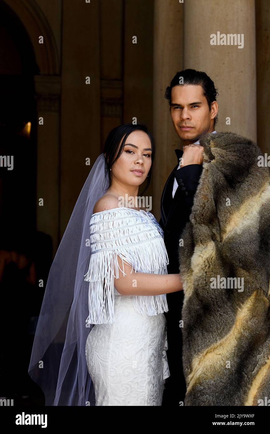 Actors Tuakoi Ohia (left) and Mark Coles Smith pose for a photograph ...