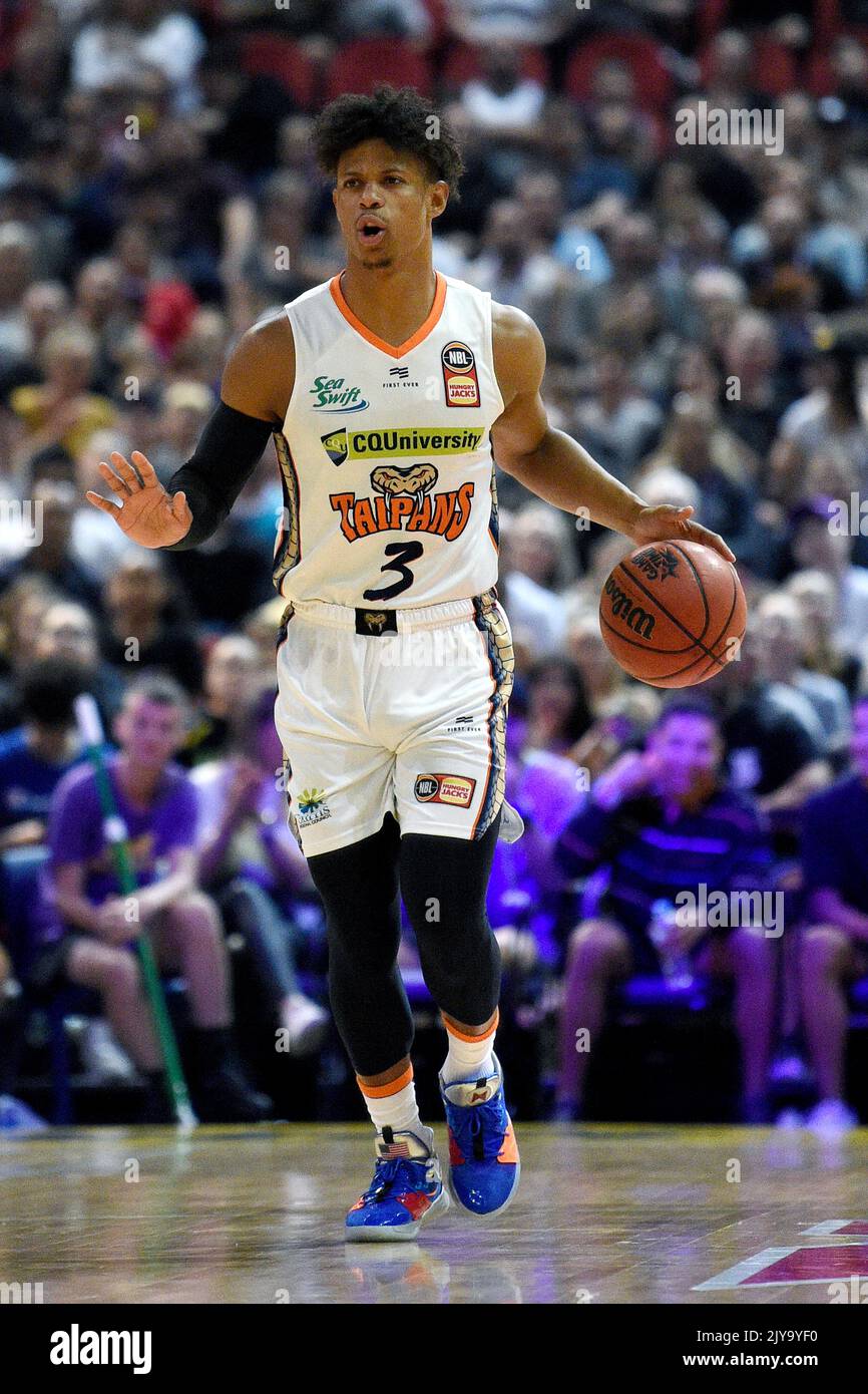 Scott Machado of the Taipans is seen with the ball during the Round 15 ...