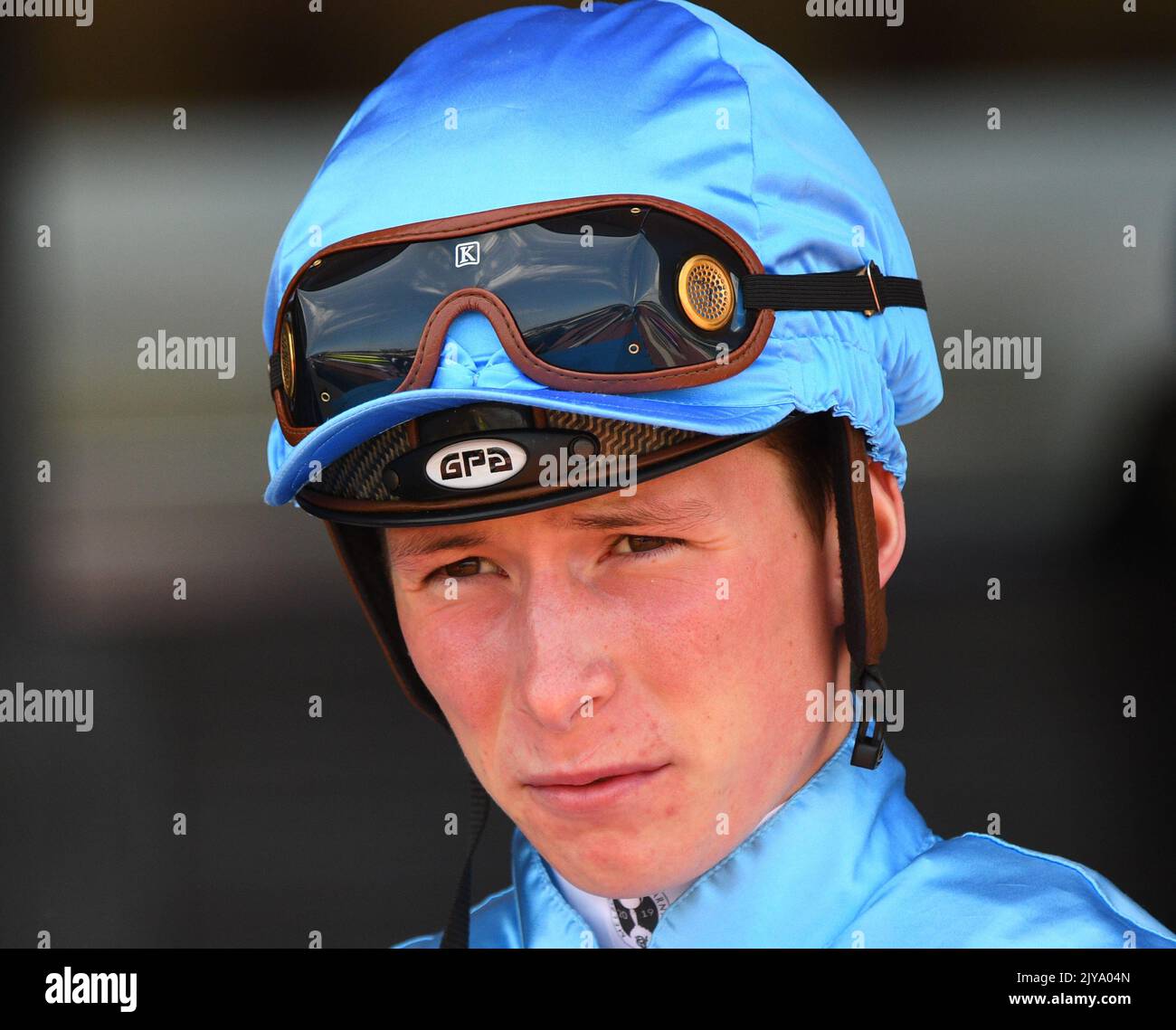 Jockey Jason Watson is seen during Chester Manifold Stakes Day at ...