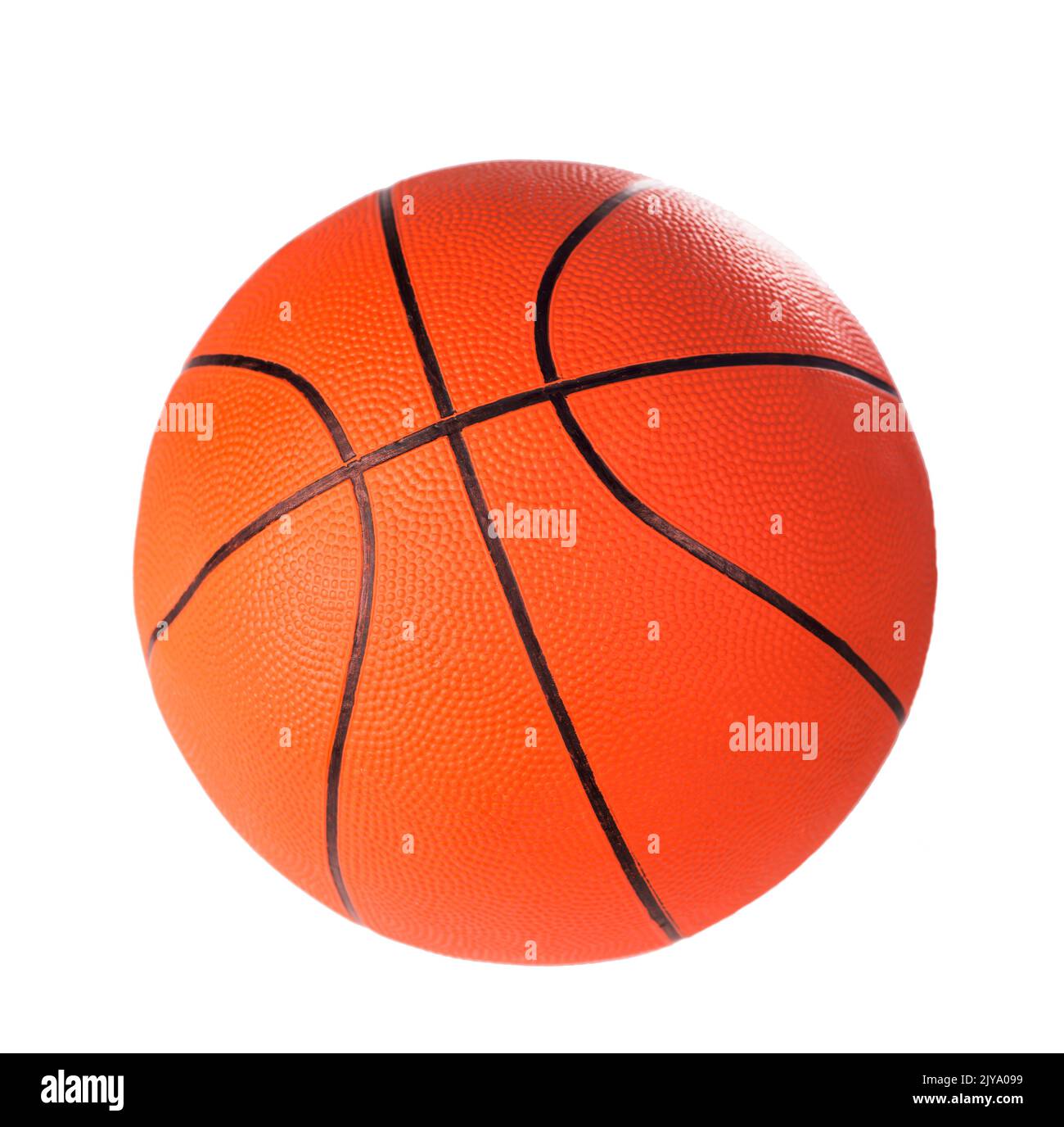 Ball for game in basketball of orange colour isolated on white ...