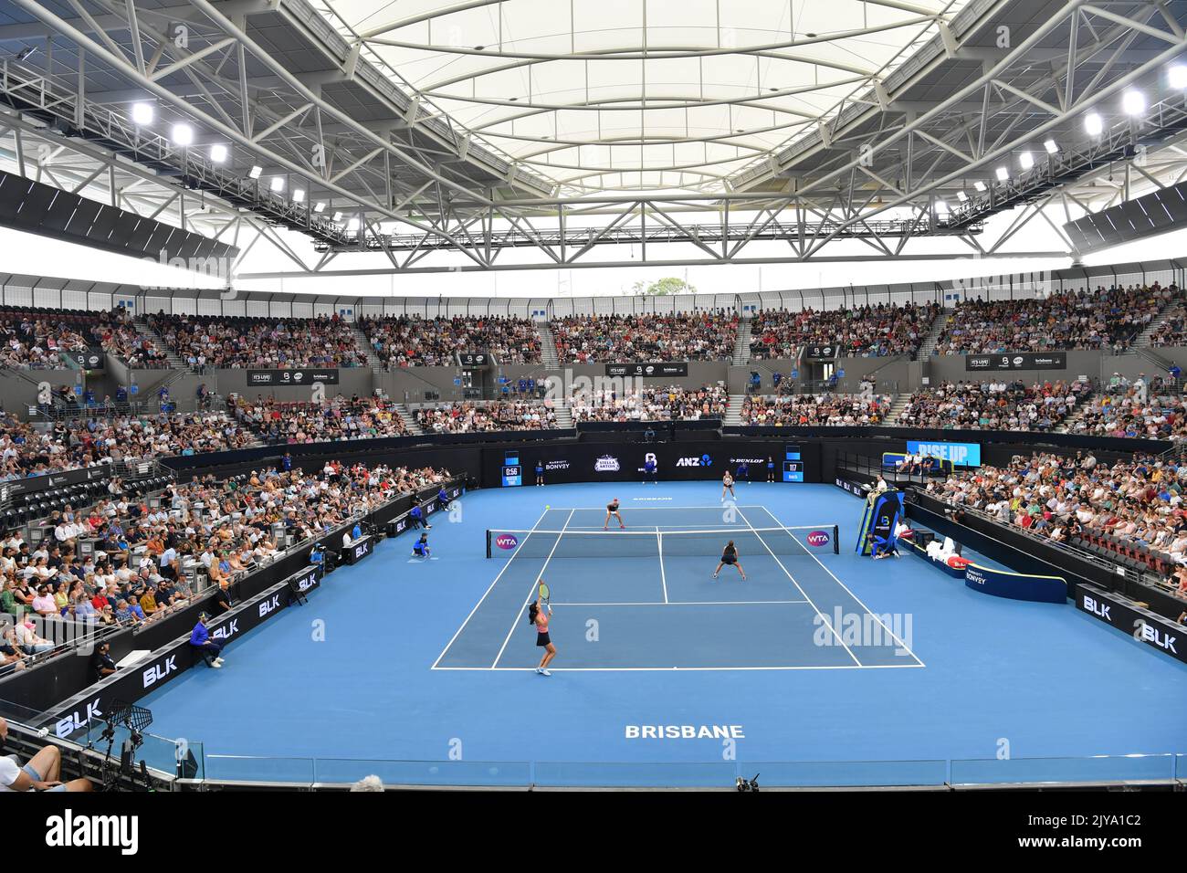 A general view of Pat Rafter Arena is seen during the Kiki Bertens of ...
