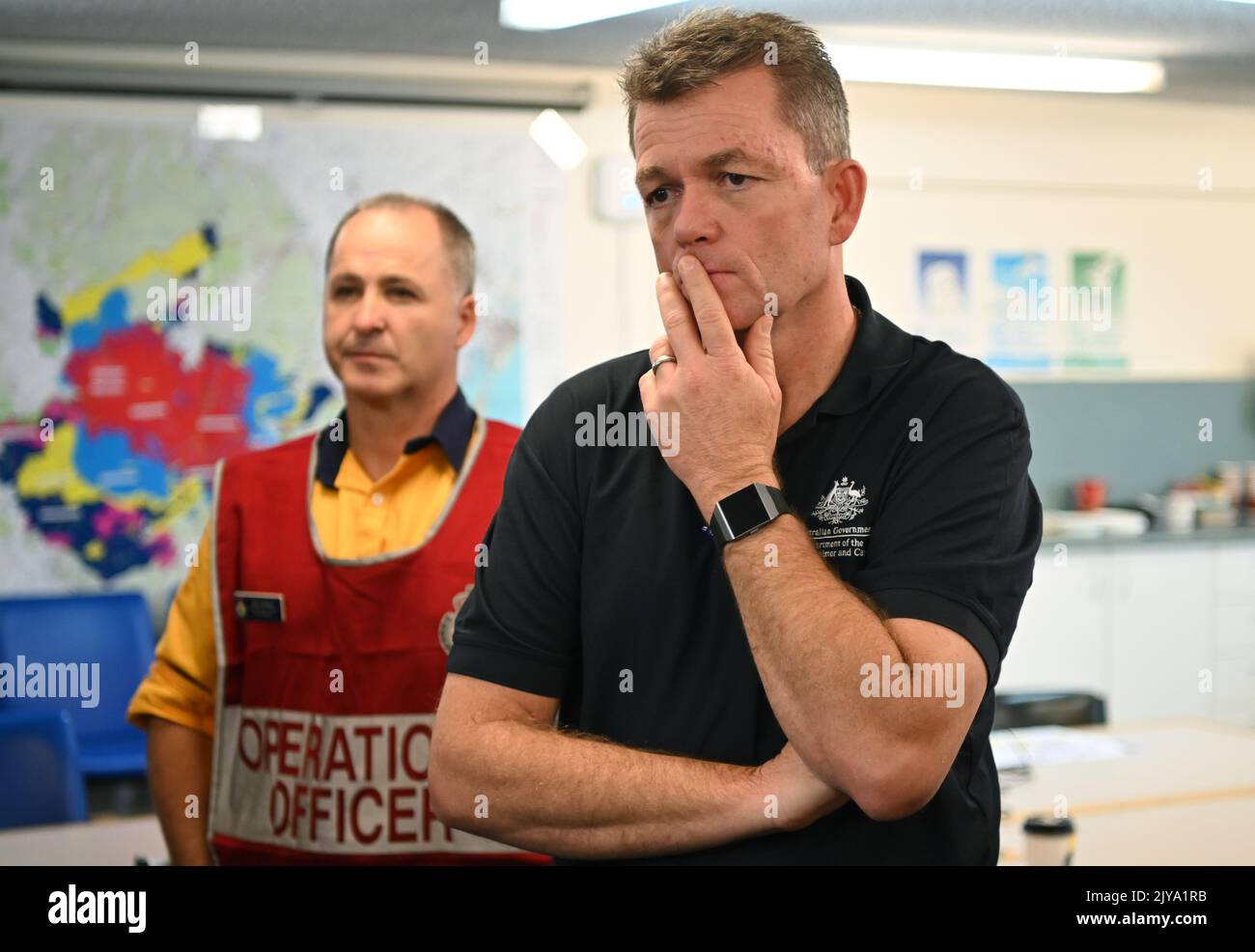 National Bushfire Recovery Agency chief Andrew Colvin during a tour of ...