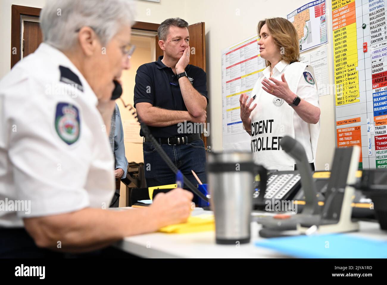 National Bushfire Recovery Agency chief Andrew Colvin during a tour of ...