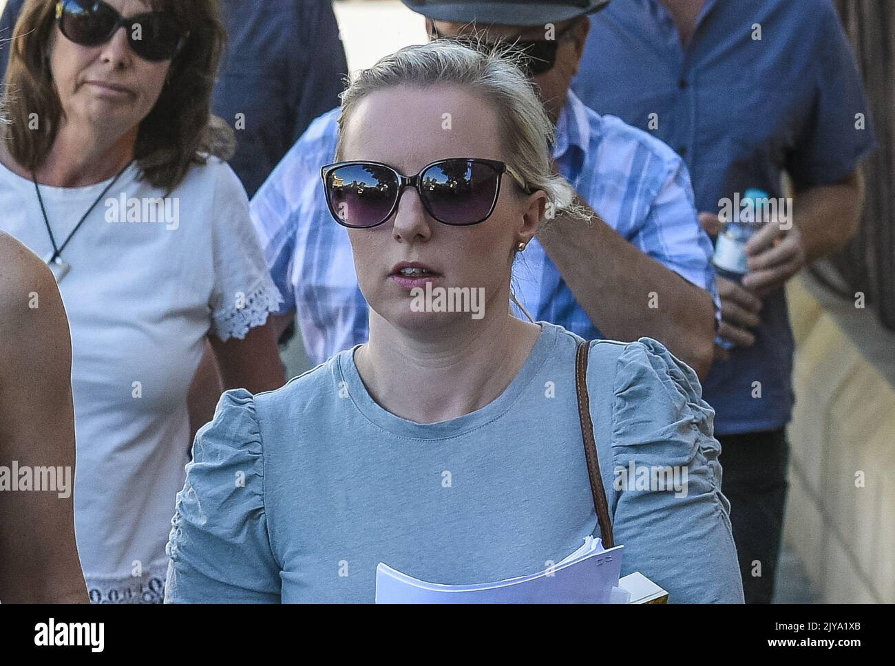 Colleague of Gayle Woodford, Belinda Schultz arrives at the Adelaide ...