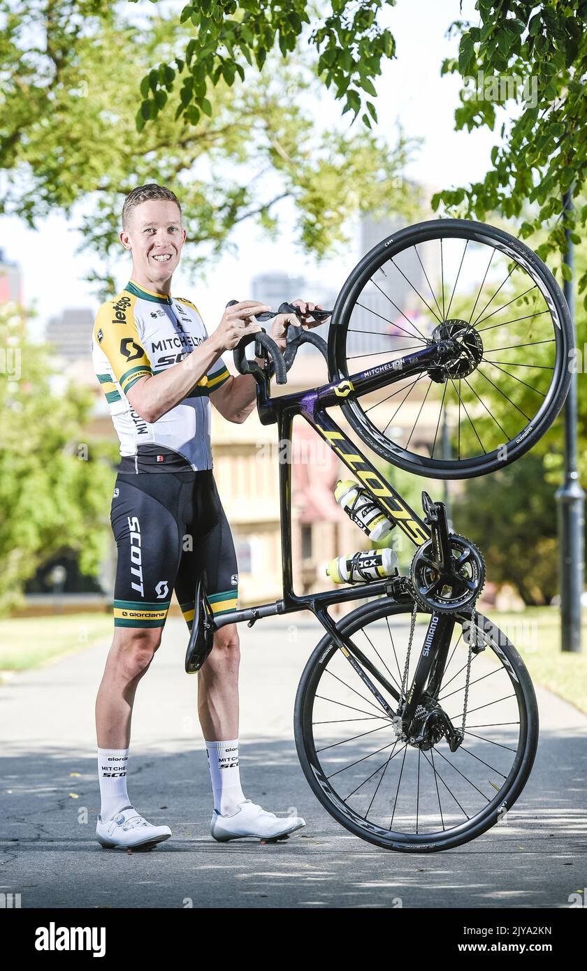 Australian road race champion Cameron Meyer poses for a photo at ...