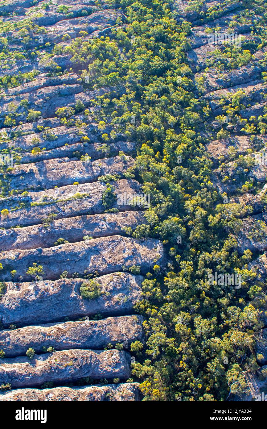 Aerial of sandstone country around Cobbold Gorge Stock Photo - Alamy