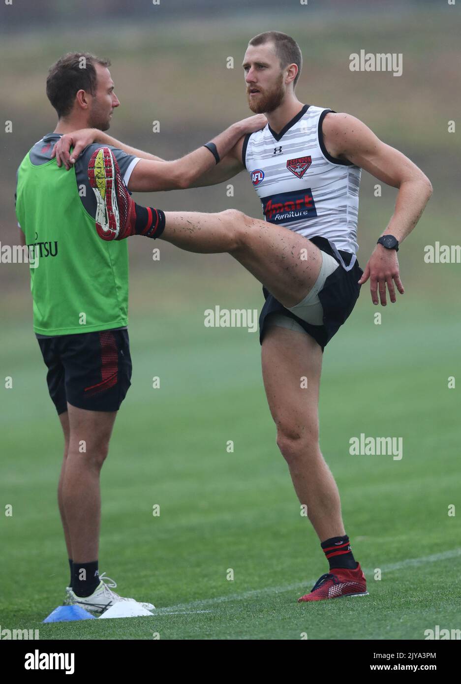 Dyson Heppell during an Essendon Bombers training session at the Hangar ...