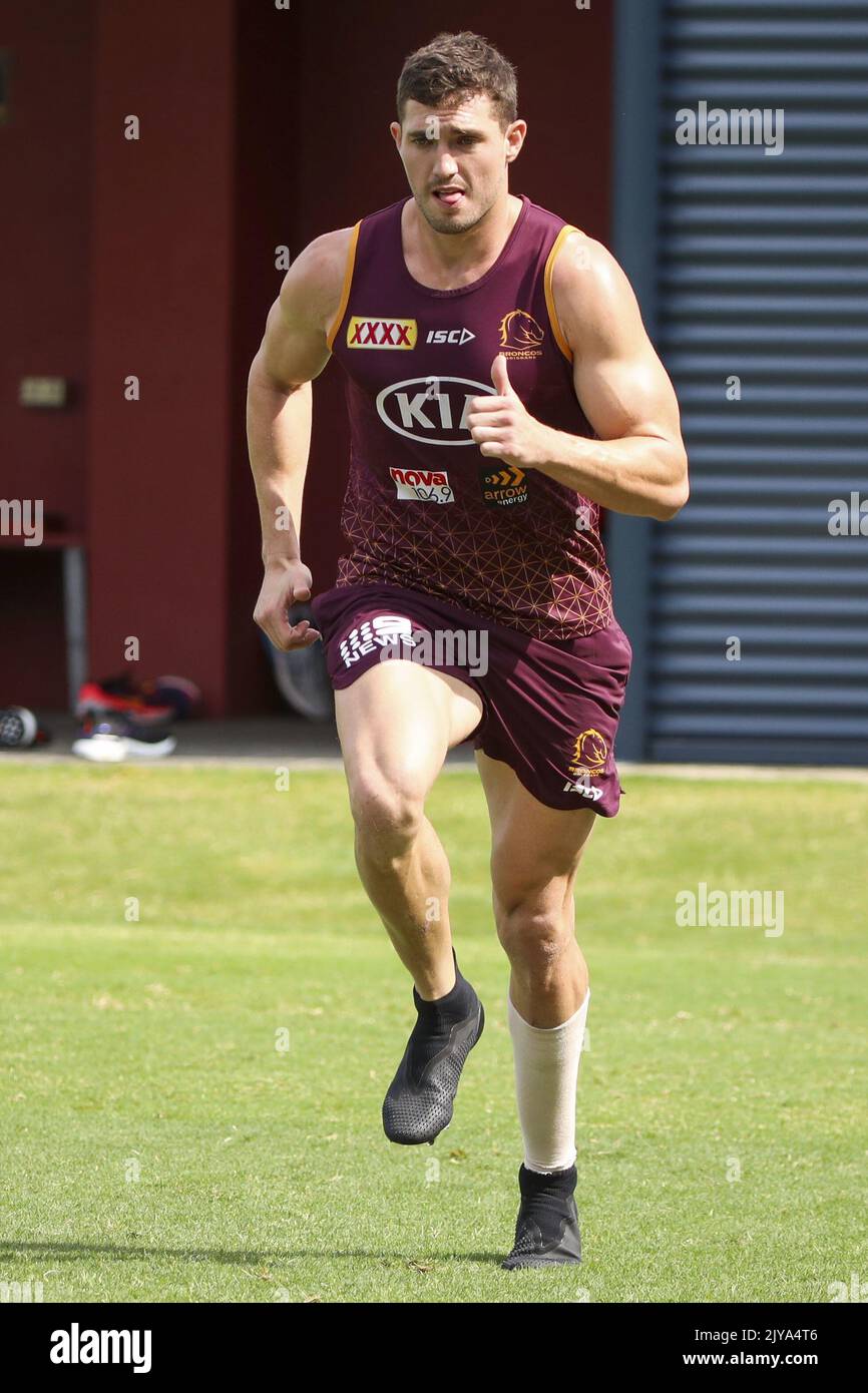 Corey Oates during a Brisbane Broncos NRL training session at the ...