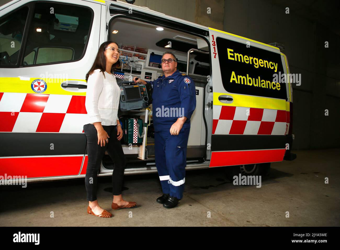 Nurse Grace Jones (left) and ICU paramedic Brian Parsell look on during ...