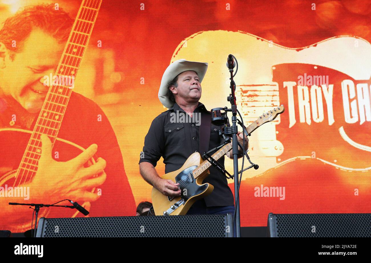 Troy Cassar Daley performs during Cold Chisel's The Blood Moon Tour ...