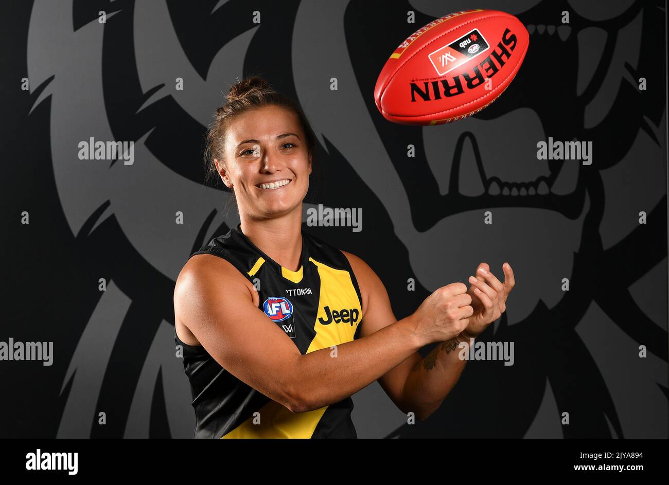 Kate Dempsey of the Tigers poses for a photograph in the Swinburne ...