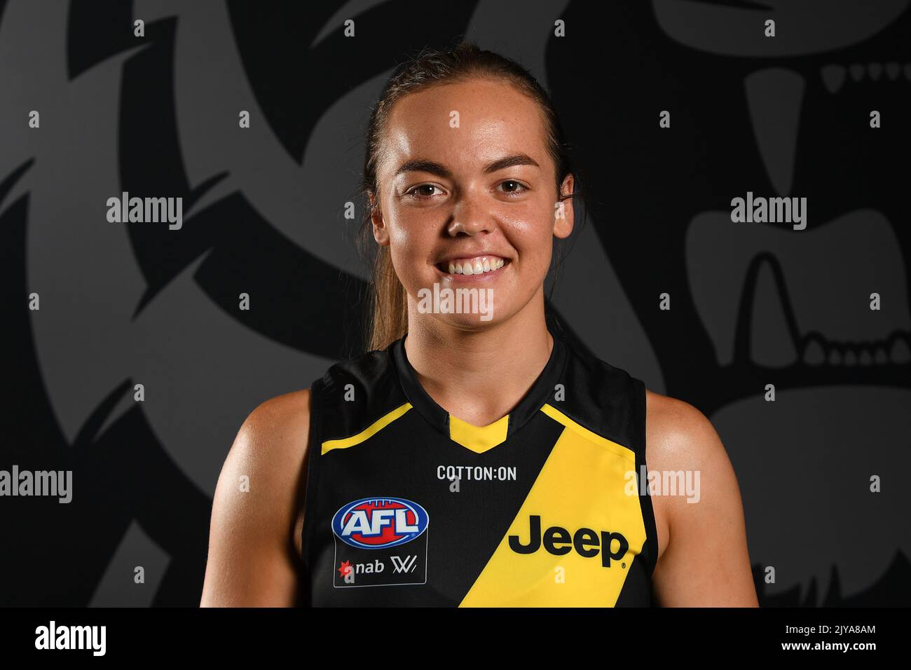Hannah Burchell of the Tigers poses for a photograph in the Swinburne ...