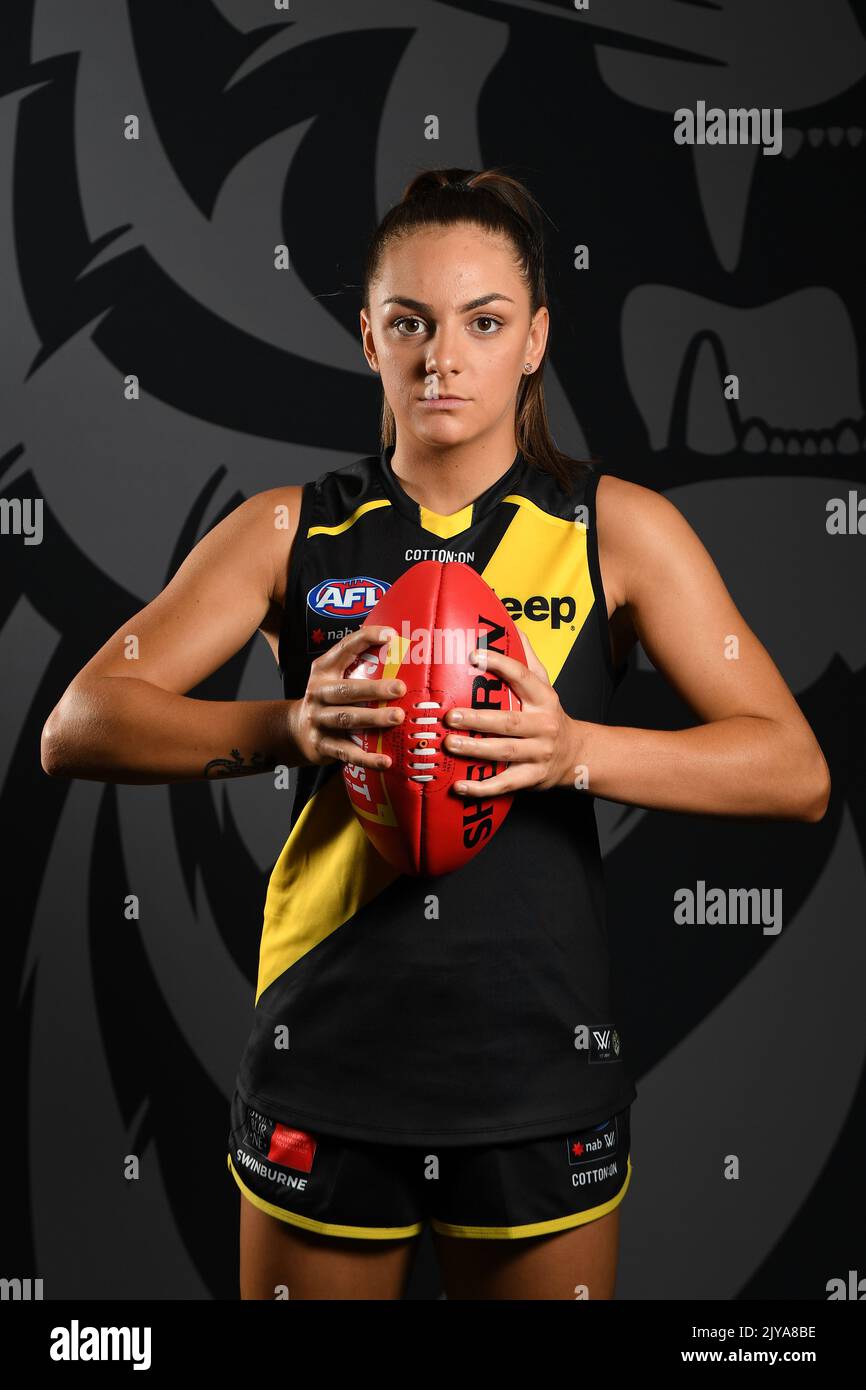 Monique Conti of the Tigers poses for a photograph in the Swinburne ...