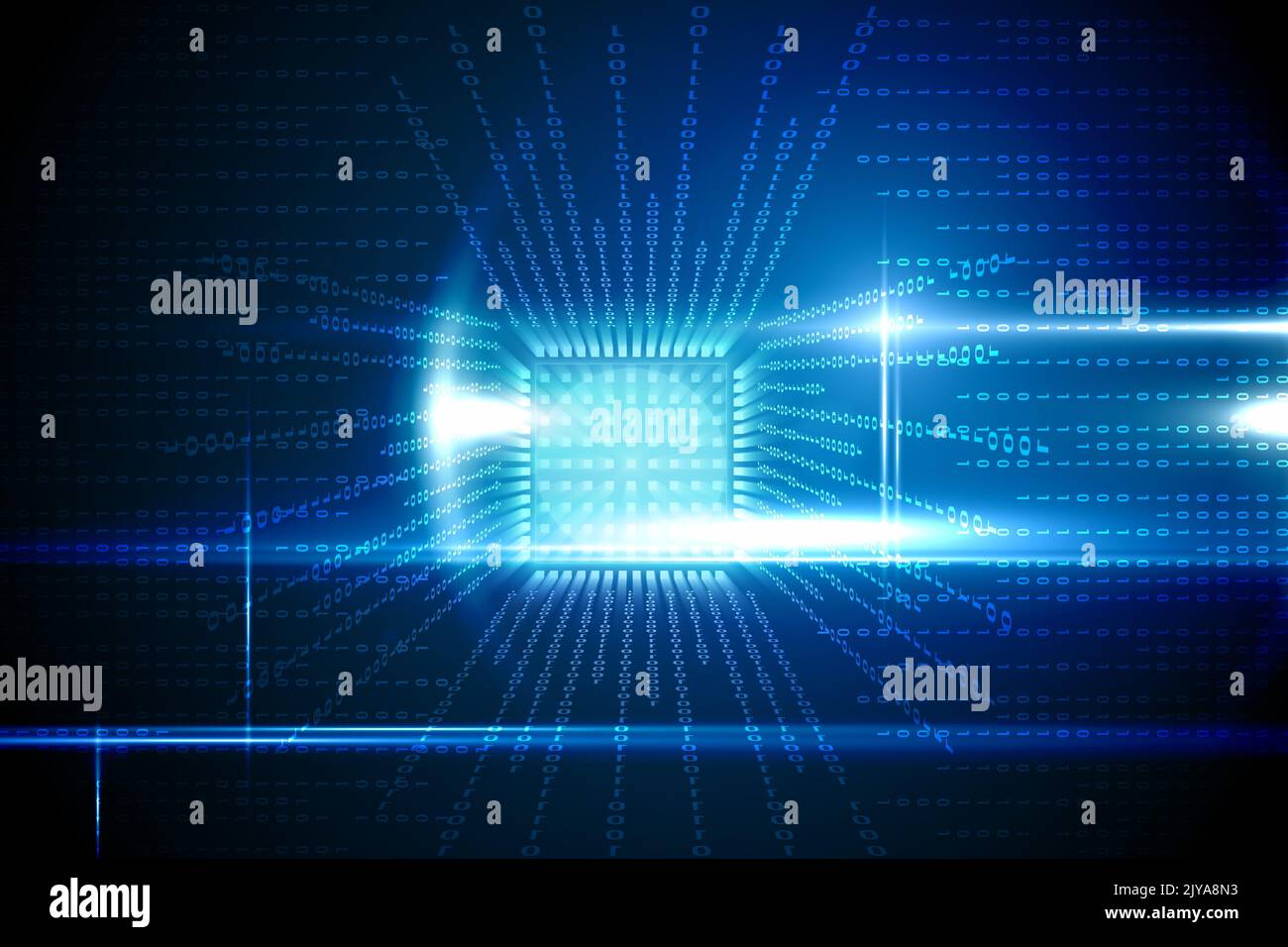Digitally generated blue technology design with circuit board Stock ...