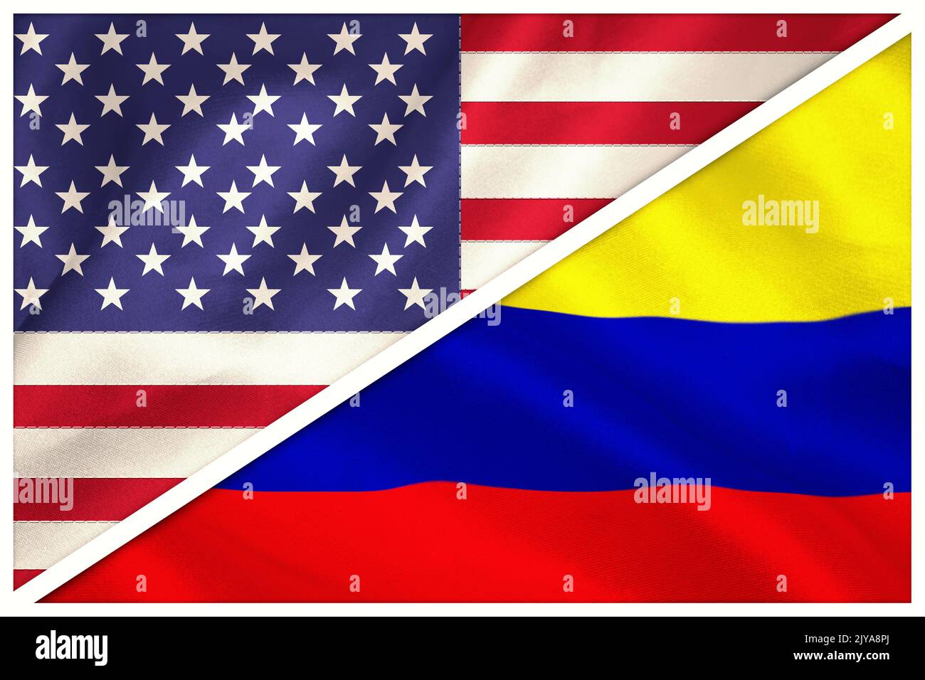 Digital image of Colombian and American flags Stock Photo - Alamy