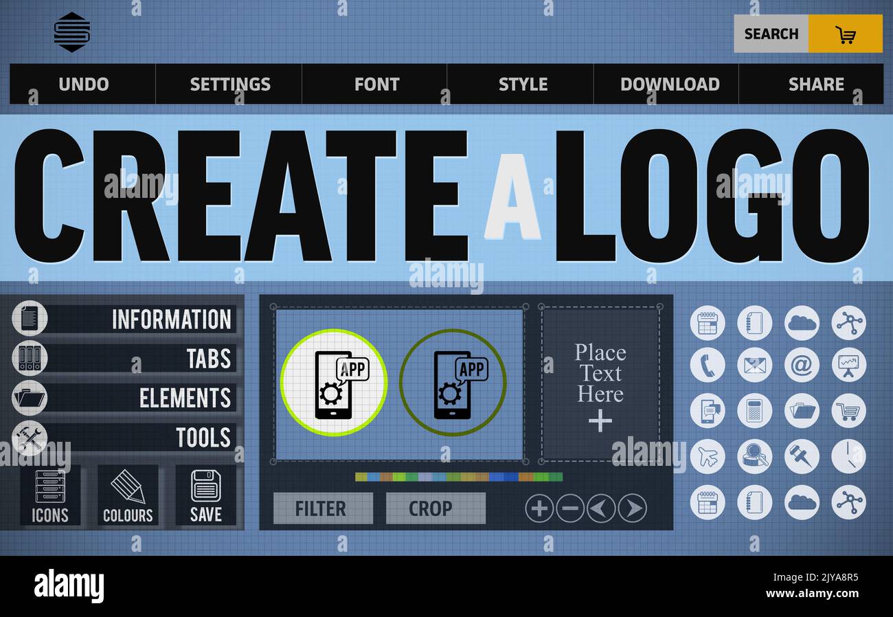 page for create a logo Stock Photo - Alamy