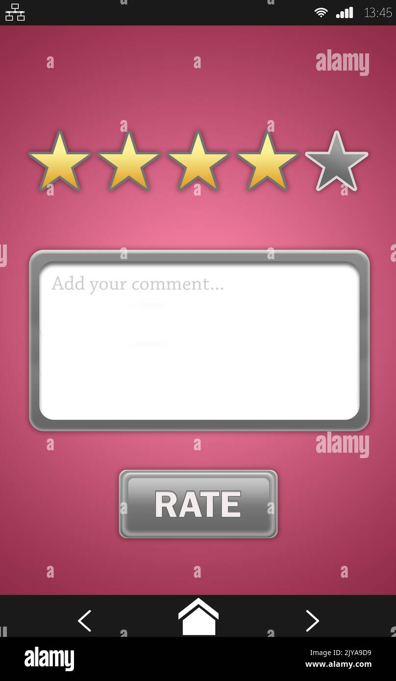 Screenshot of a rating service Stock Photo - Alamy