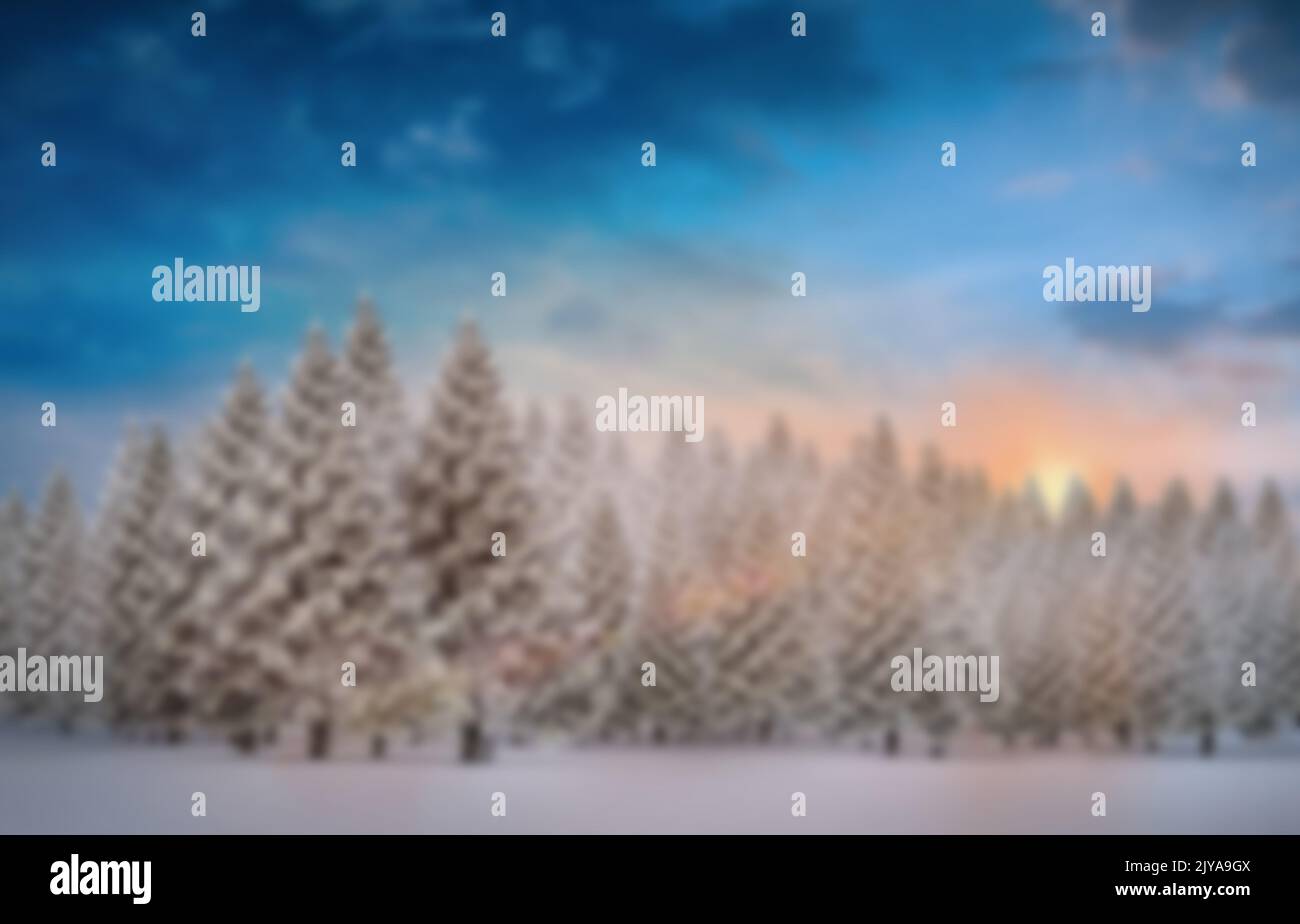 Blurry winter scene Stock Photo - Alamy