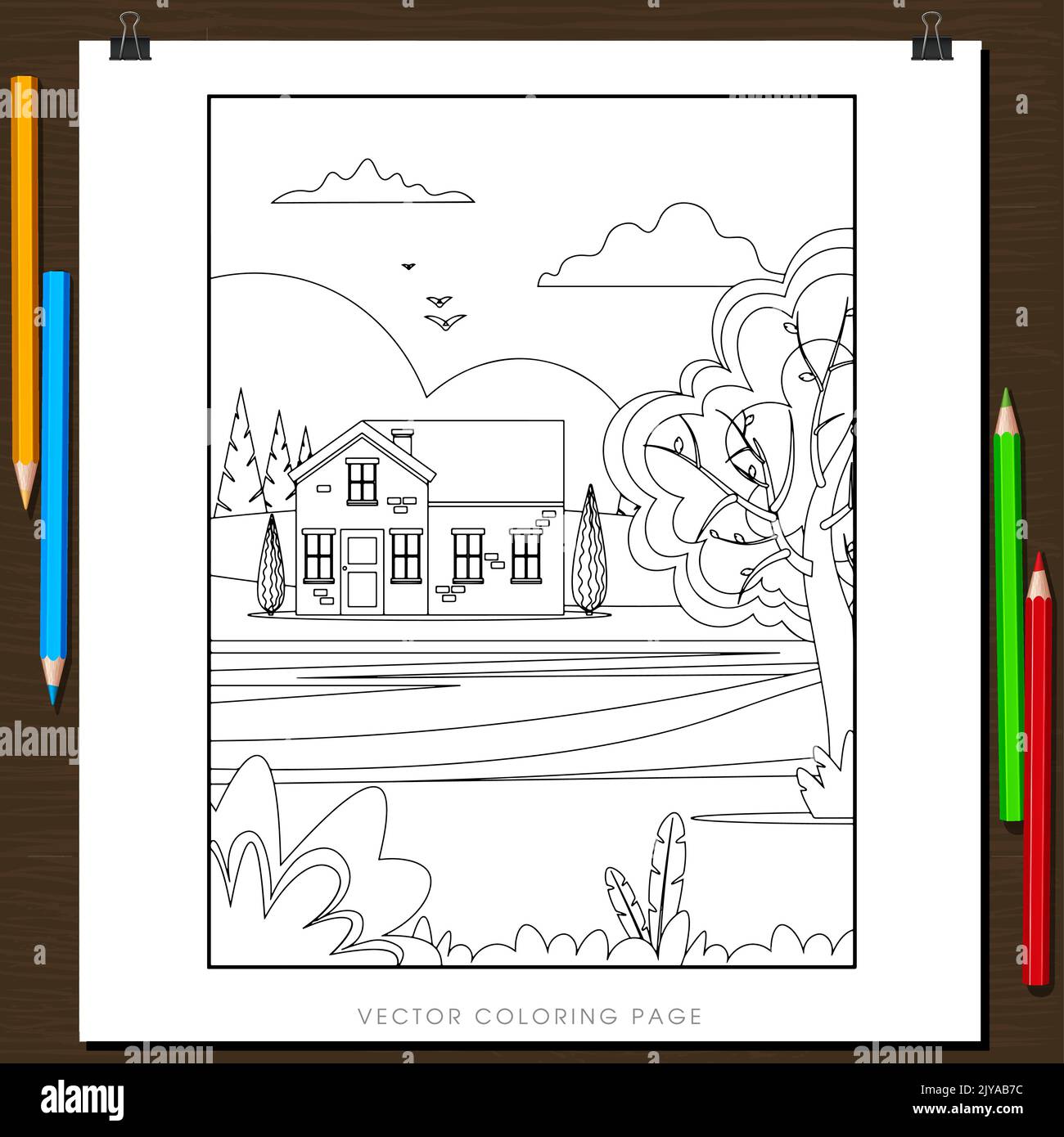 Coloring village hi-res stock photography and images - Alamy