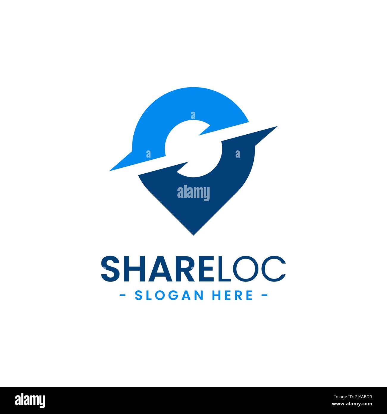 Share location logo design template. Map pointer icon vector. Creative ...