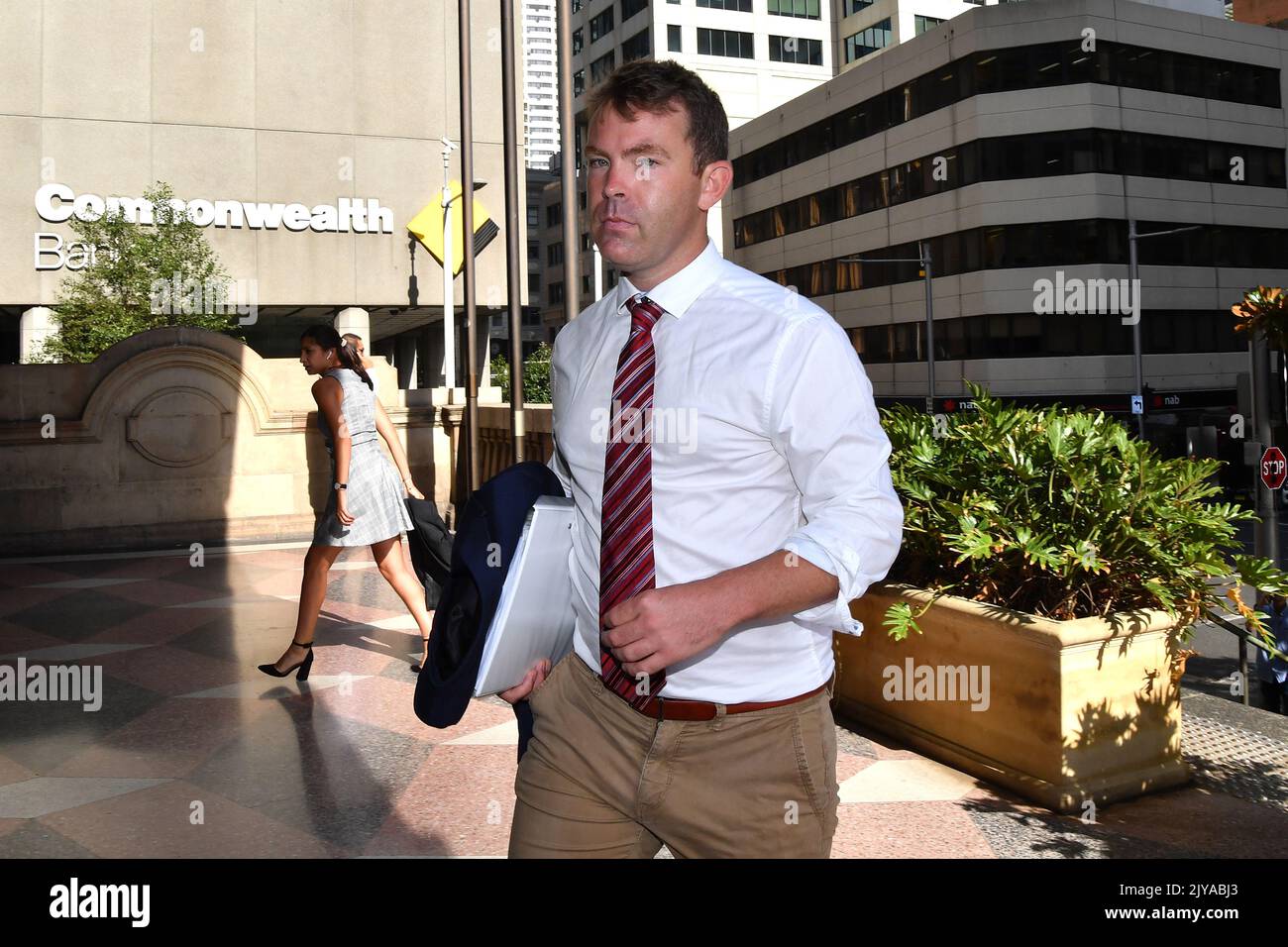 Nick Warby arrives at the Downing Centre Local Court in Sydney ...