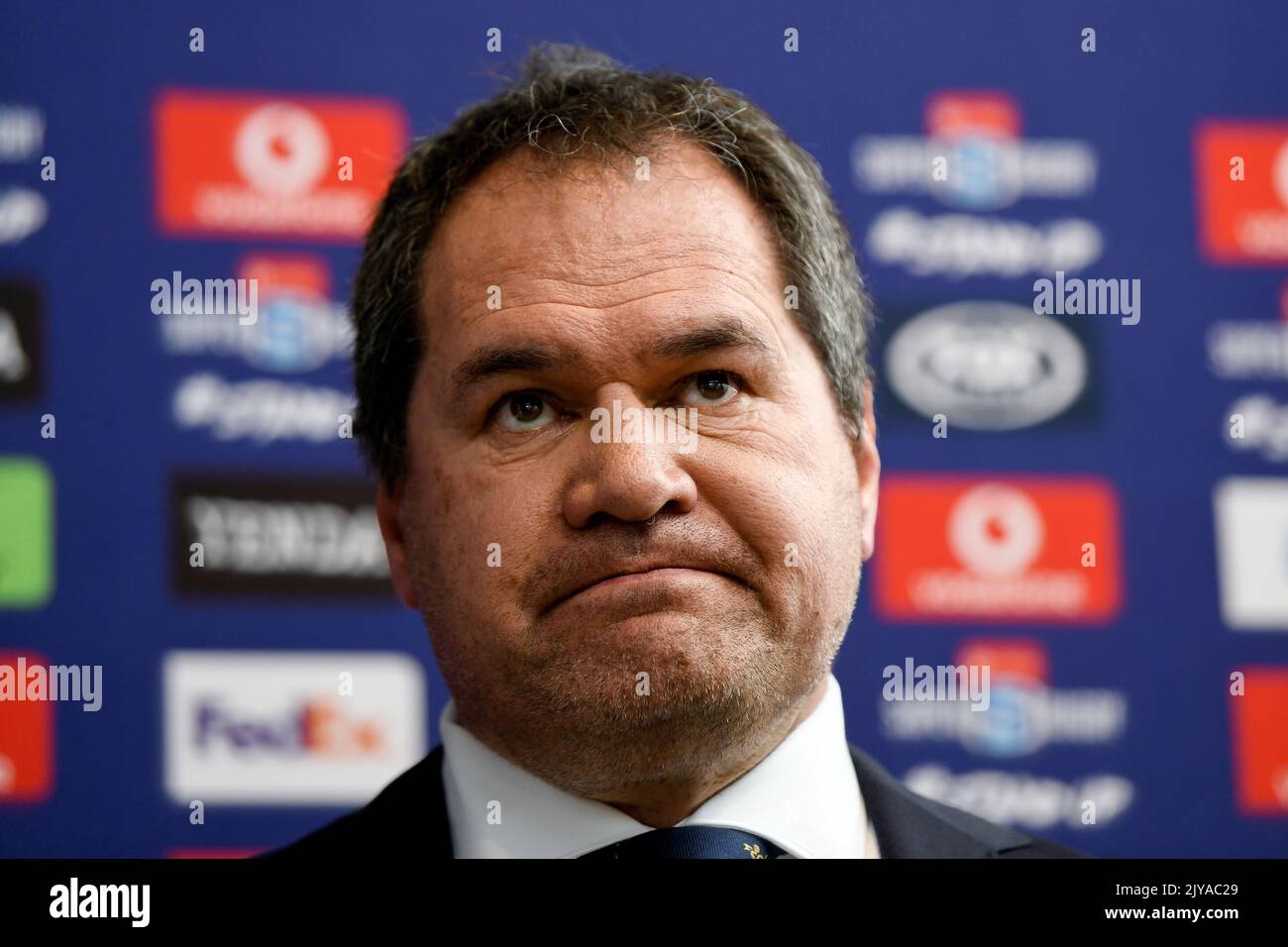 Wallabies Head Coach Dave Rennie speaks to the media during a press ...