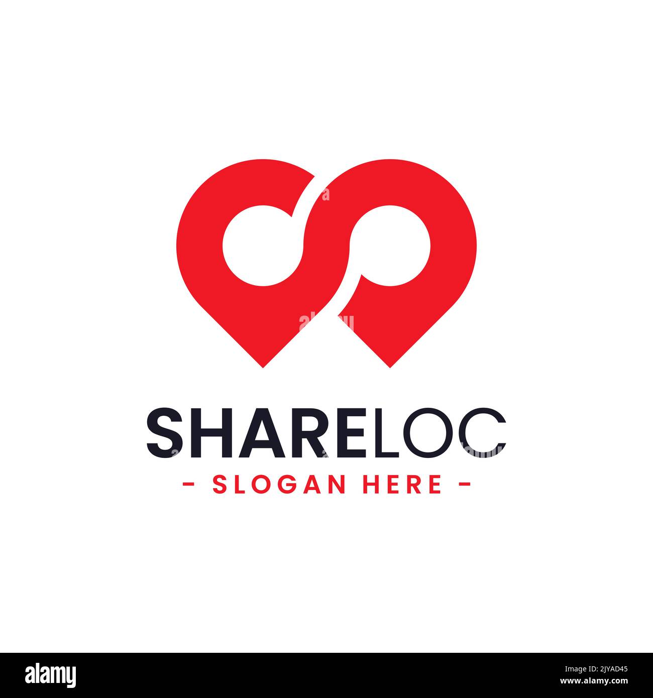 Share location logo design template. Map pointer icon vector. Creative ...