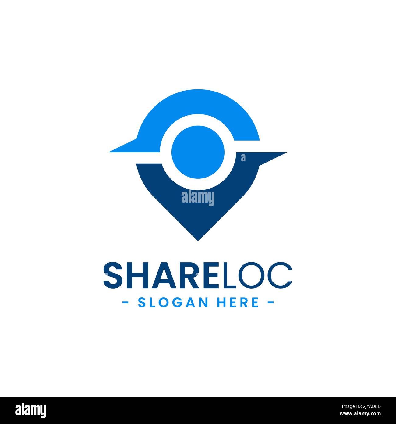 Share location logo design template. Map pointer icon vector. Creative ...