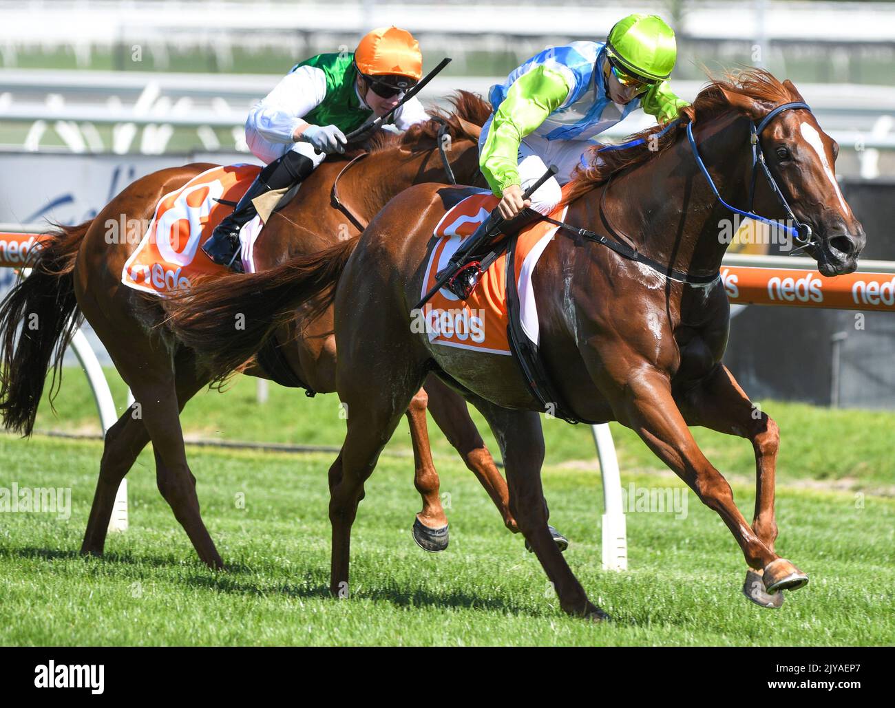 Jockey Lewis German rides News Girl to victory in race 7, the Le Pine ...