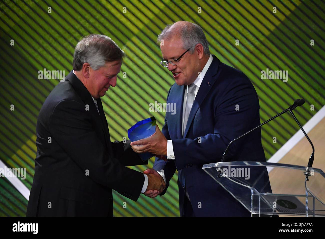 Prime Minister Scott Morrison with 2020 Senior Australian of the Year ...