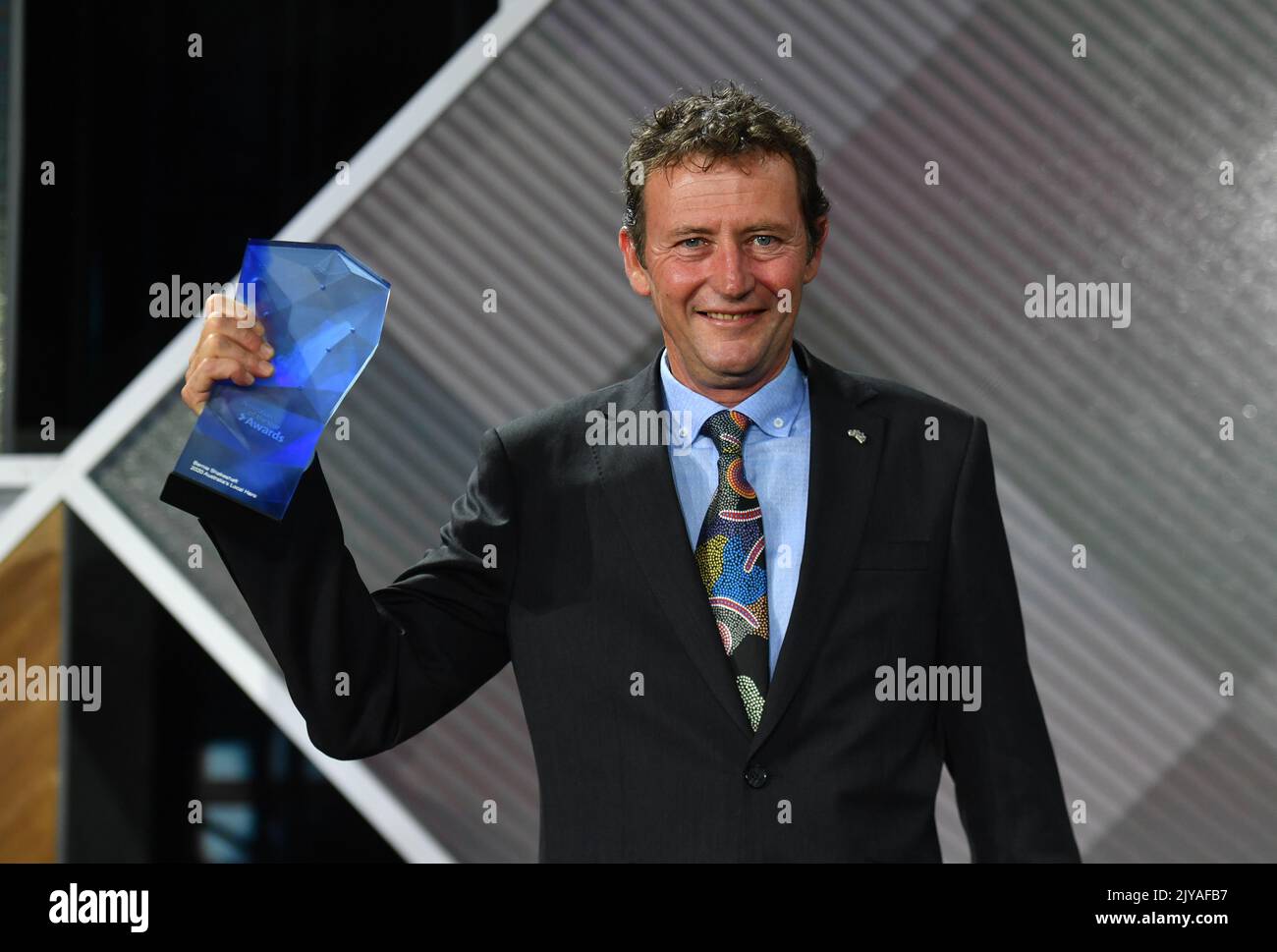 2020 Local Hero winner Bernie Shakeshaft poses for a photograph after ...