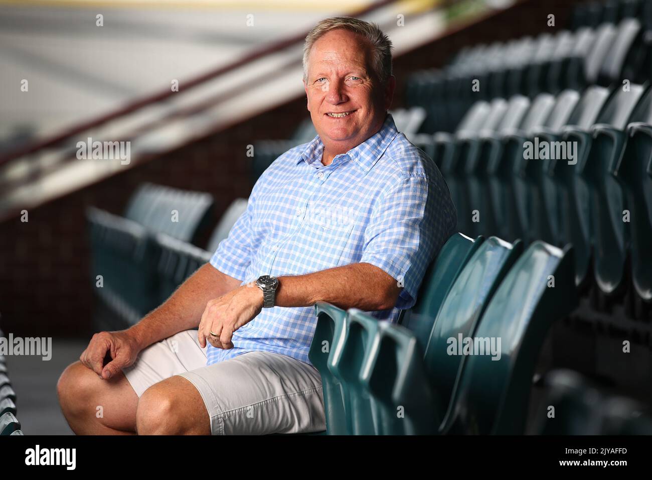 Former Australian cricketer Ian Healy poses for portrait at Allan ...