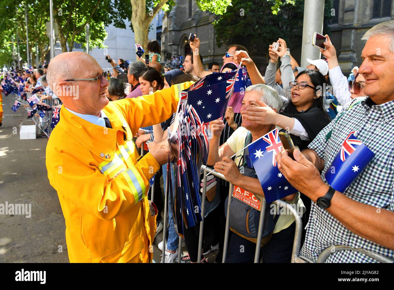 CFA members take part in the Australia Day parade celebrations in ...