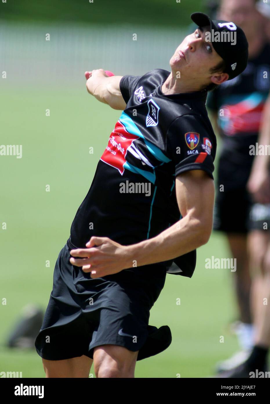 Connor Rozee during a Port Adelaide Football Club cricket training ...